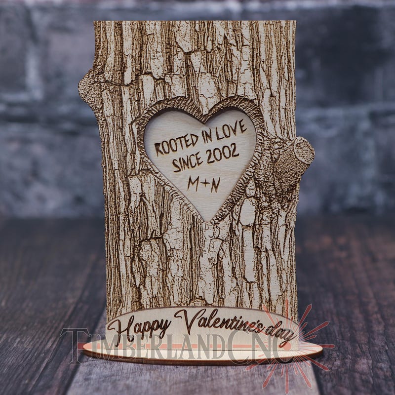 Carved Heart Tree - Etsy