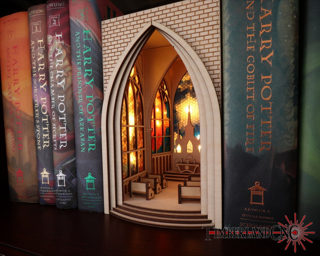 Church Book Nook, Cathedral, DIY Kit, Bookshelf Insert - Etsy
