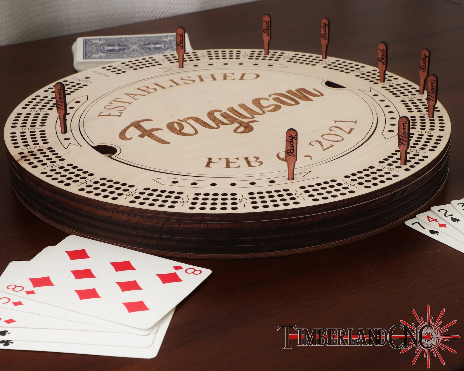 Cribbage Board, With Storage, Round, SVG, Laser Cutting File - Etsy
