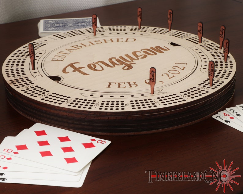 Cribbage Board With Storage Round SVG Laser Cutting File - Etsy