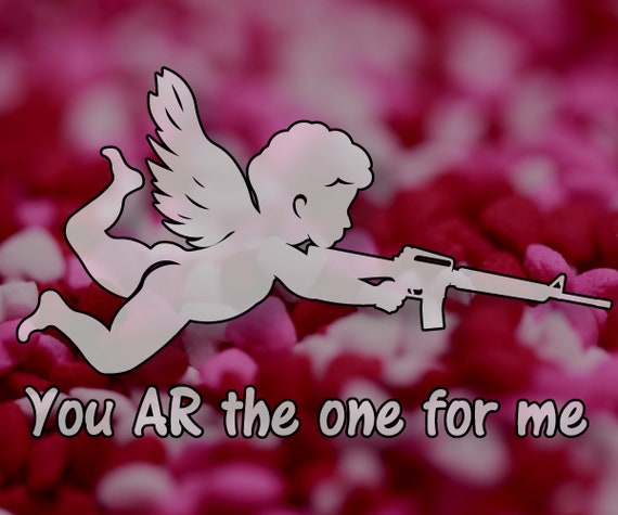 Cupid With Gun SVG AR-15 Valentine Gun Valentine SVG | Etsy India