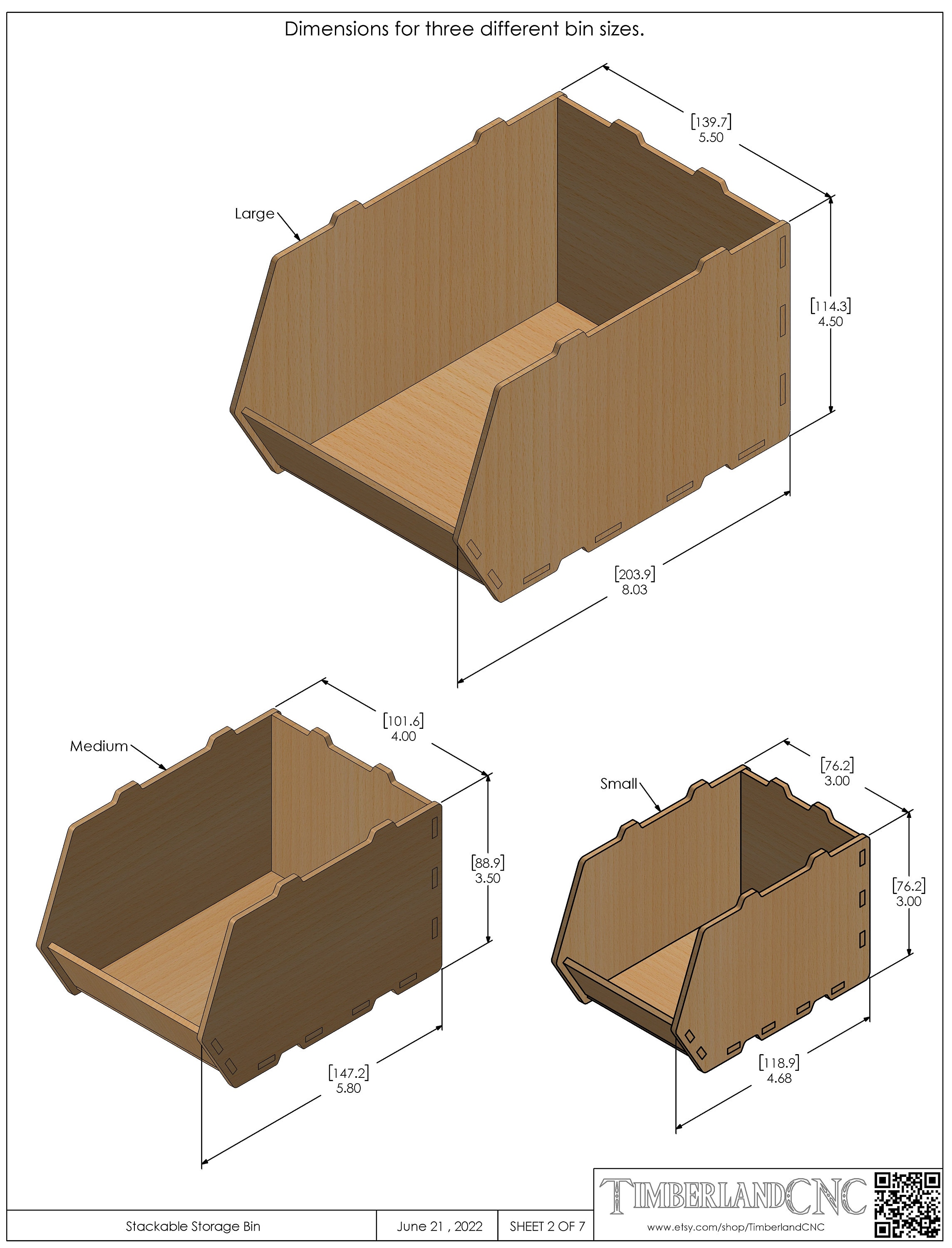 Stackable Storage Bins Organizer SVG Laser Cutting File - Etsy
