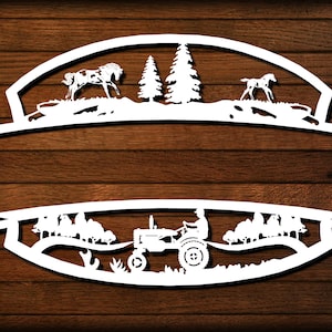 Farm Sign Dxf, Tractor Sign Dxf, Horses Sign Dxf. Farm Sign With Horses ...