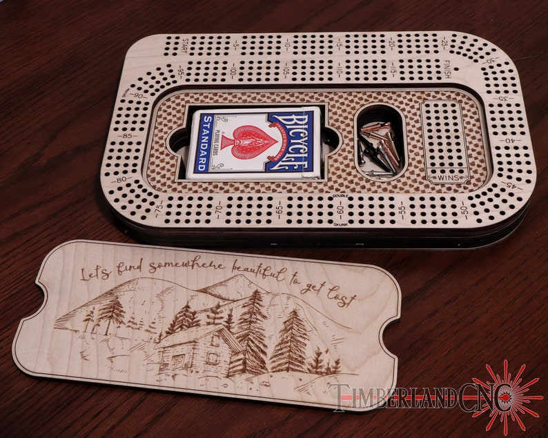 Cribbage Board With Storage SVG Laser Cutting File - Etsy Canada