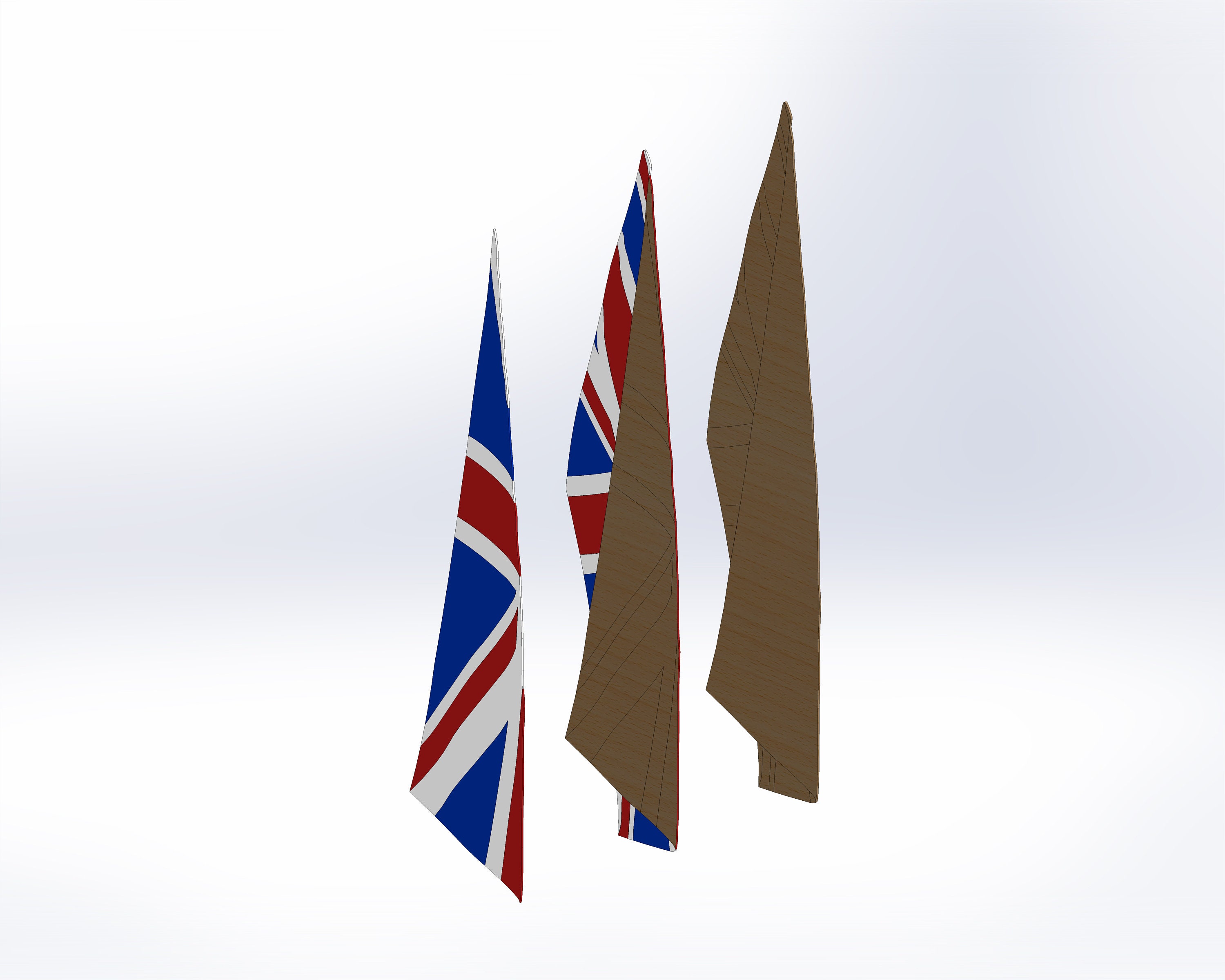 Hanging Union Jack, United Kingdom Draped Flag, SVG, Laser Cutting File ...