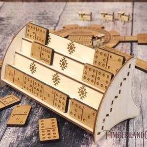 Mexican Train Dominoes, Double-12 Domino Set, SVG, Laser Cutting File ...
