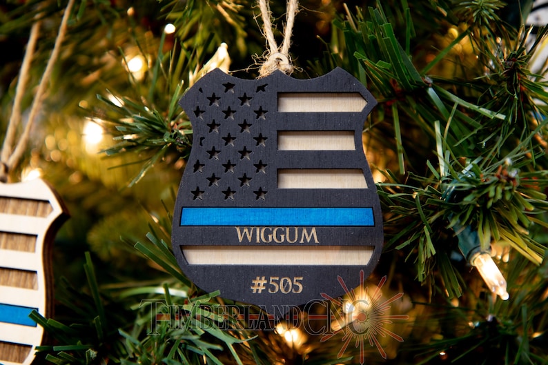 Police Badge Ornament, SVG, Laser Cutting File. - Etsy