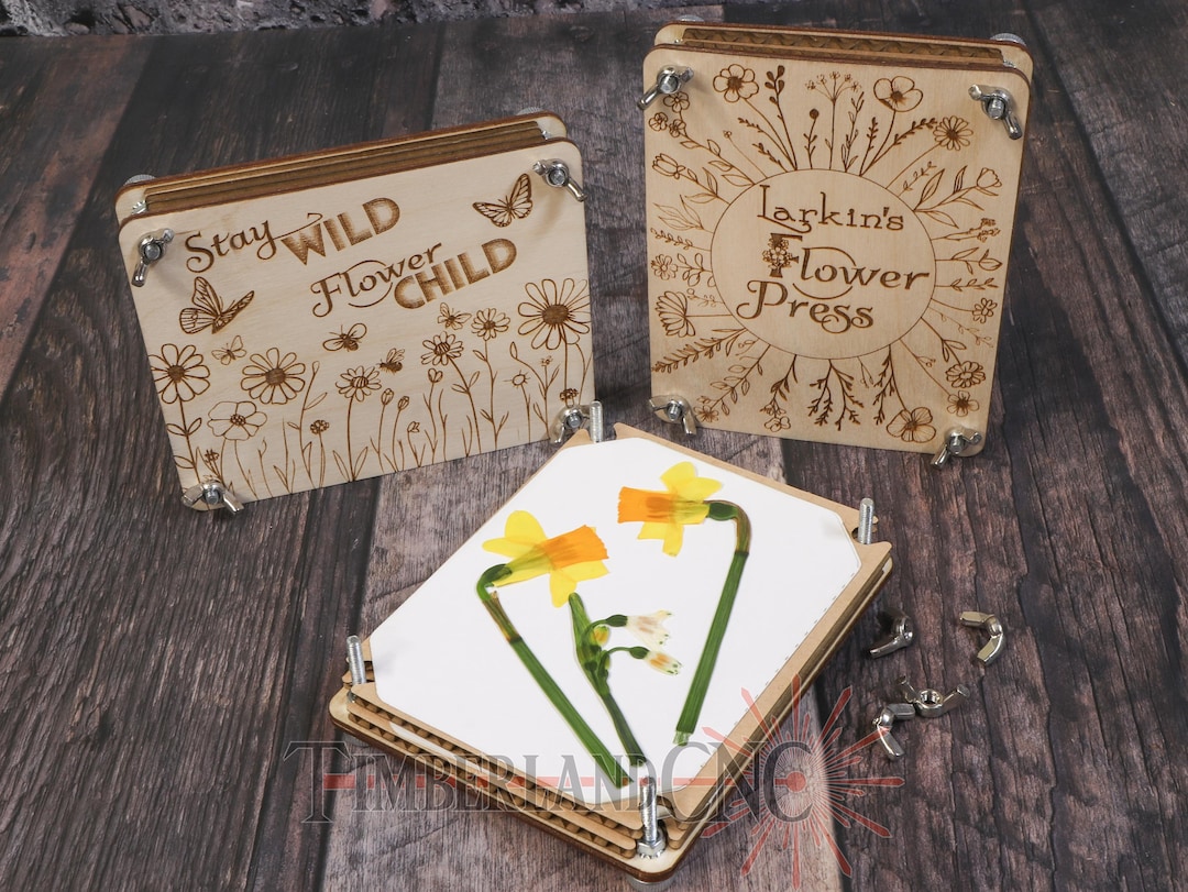 Flower Press, Compact, SVG, Laser Cutting File, Glowforge Project - Etsy