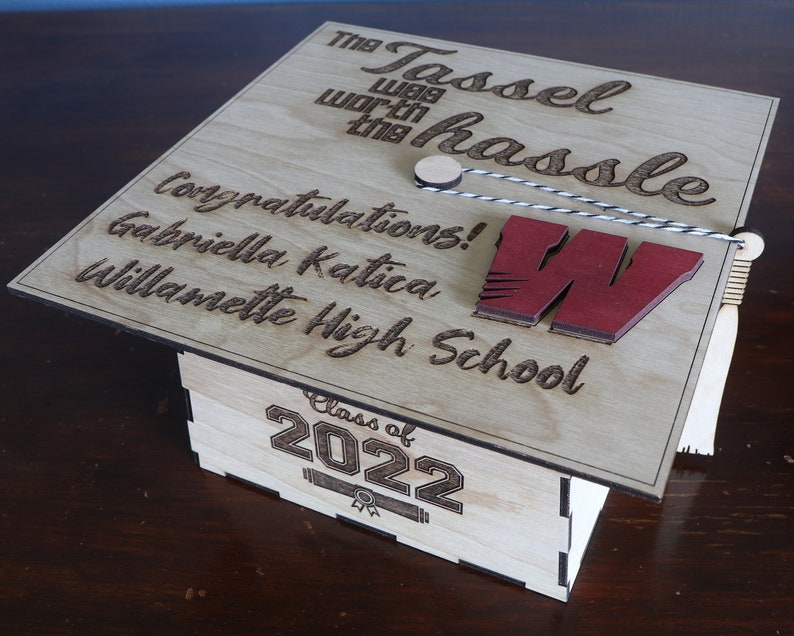 Graduation Cap Gift Box SVG Laser Cutting File - Etsy