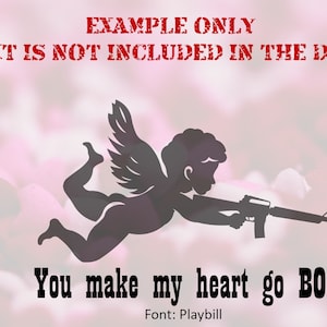 Cupid With Gun SVG, AR-15 Valentine, Gun Valentine SVG, Cutting File - Etsy