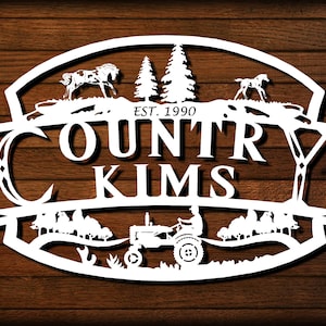 Farm Sign Dxf, Tractor Sign Dxf, Horses Sign Dxf. Farm Sign With Horses ...