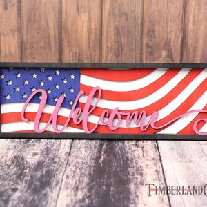 Framed USA Flag, SVG, Glowforge, Laser Cutting File - Etsy
