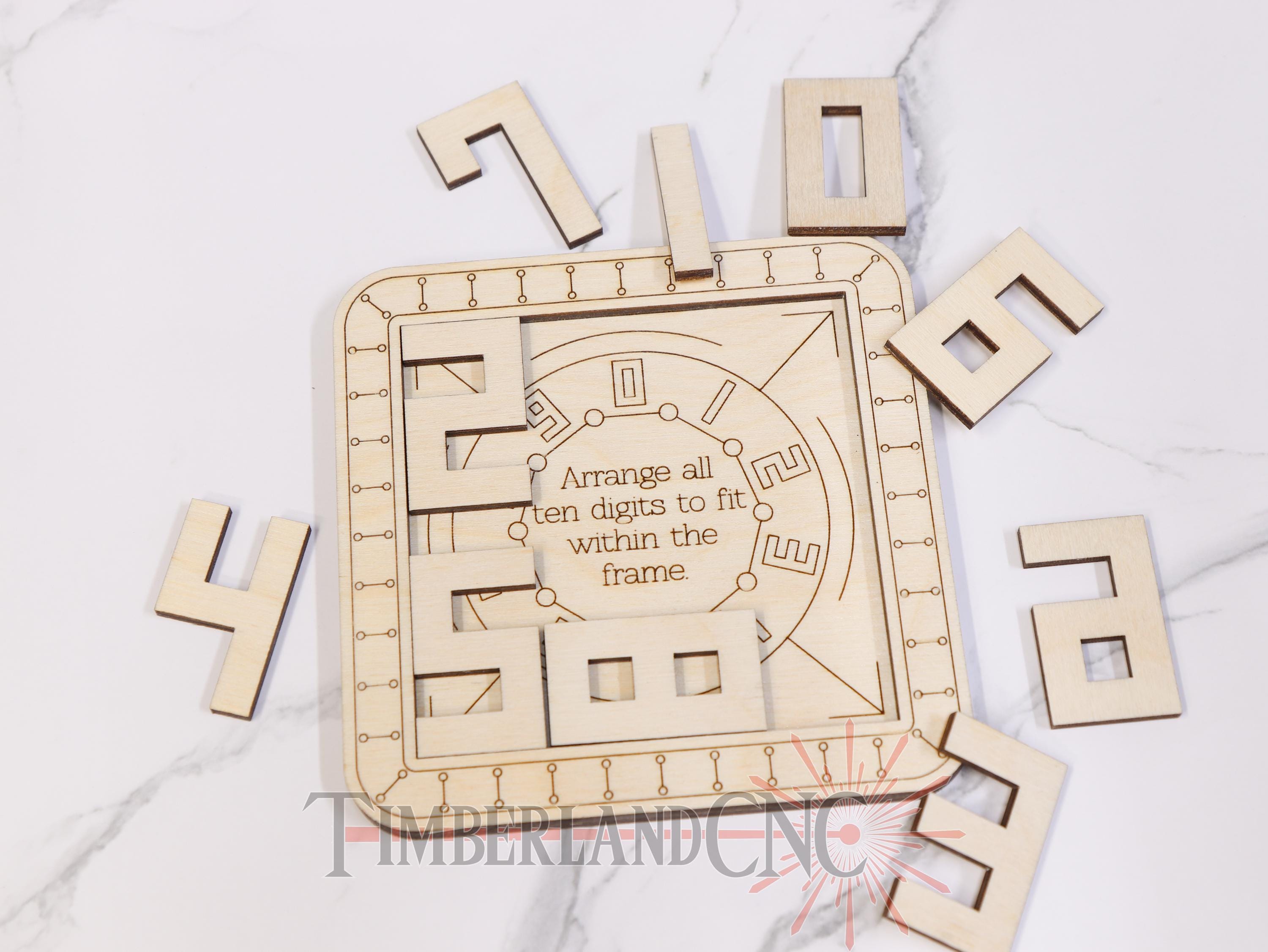 Ten Digit Puzzle, Jigsaw, SVG, Laser Cutting File - Etsy