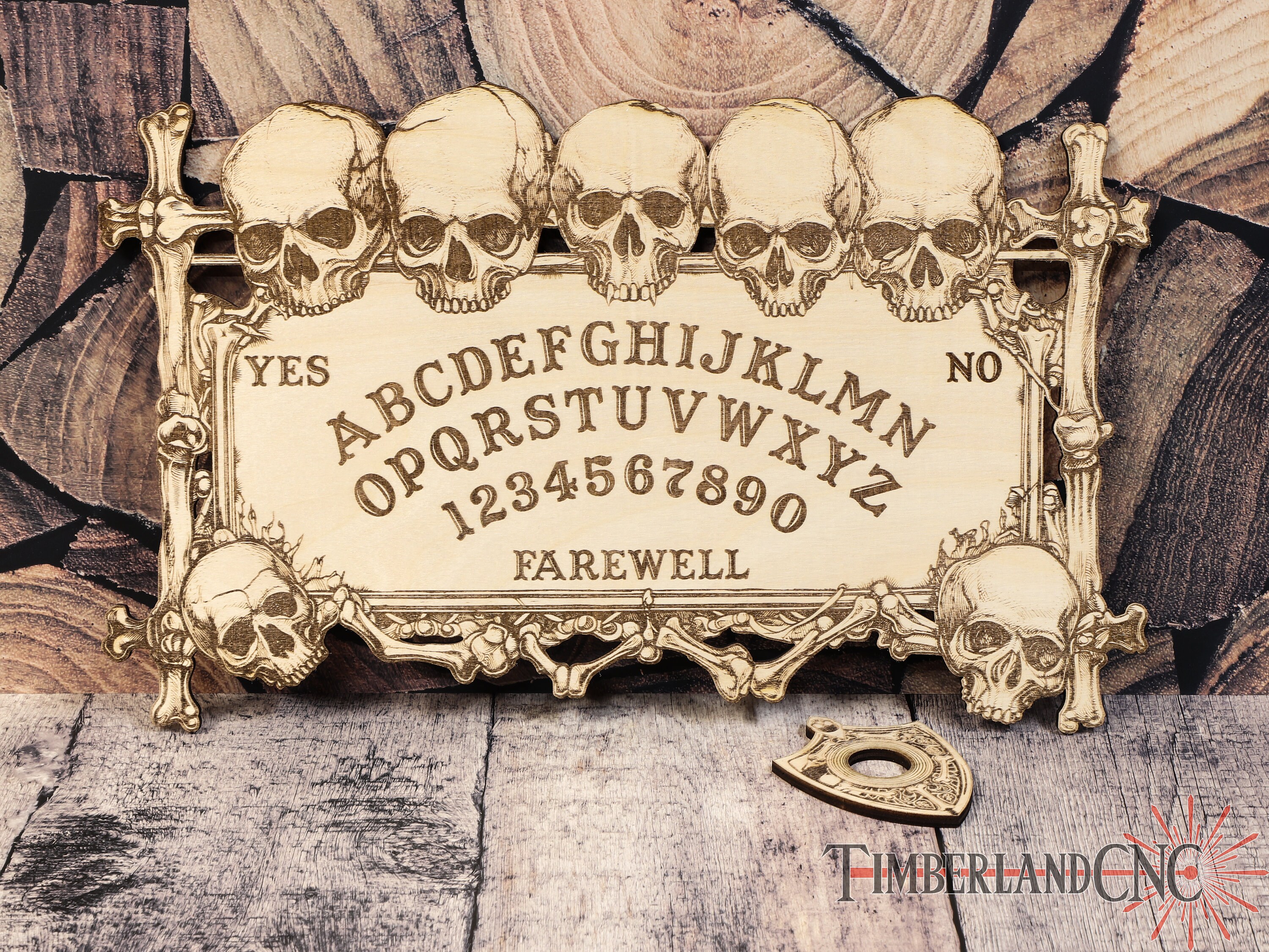 Spirit Board, Talking Board, Skull and Bones, Halloween, SVG, Laser ...