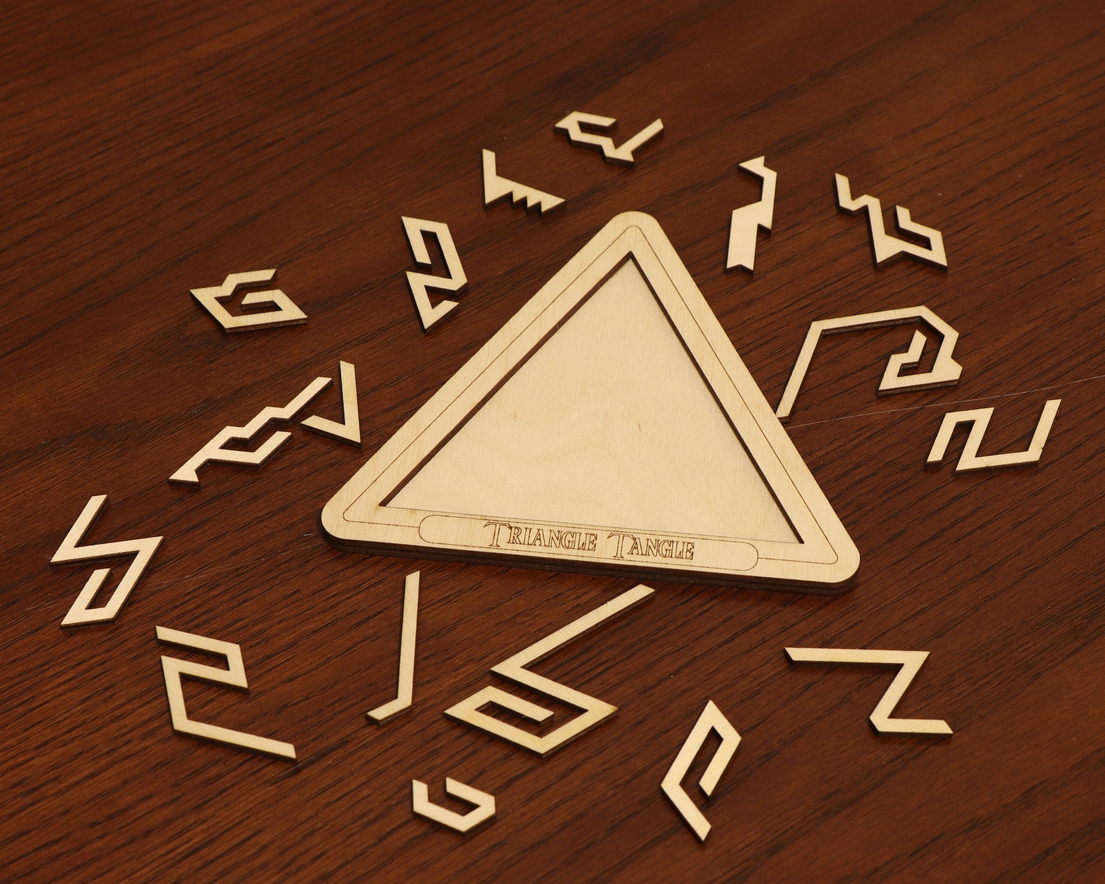 Triangle Puzzle Tangle Jigsaw Puzzle SVG Laser Cutting - Etsy