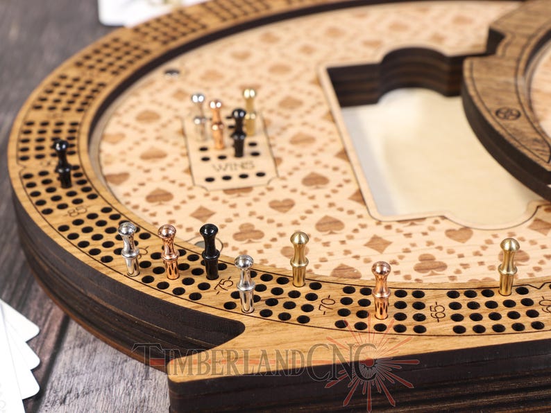Standing Oval Cribbage, With Storage, Tree of Life, SVG, Laser/cnc ...