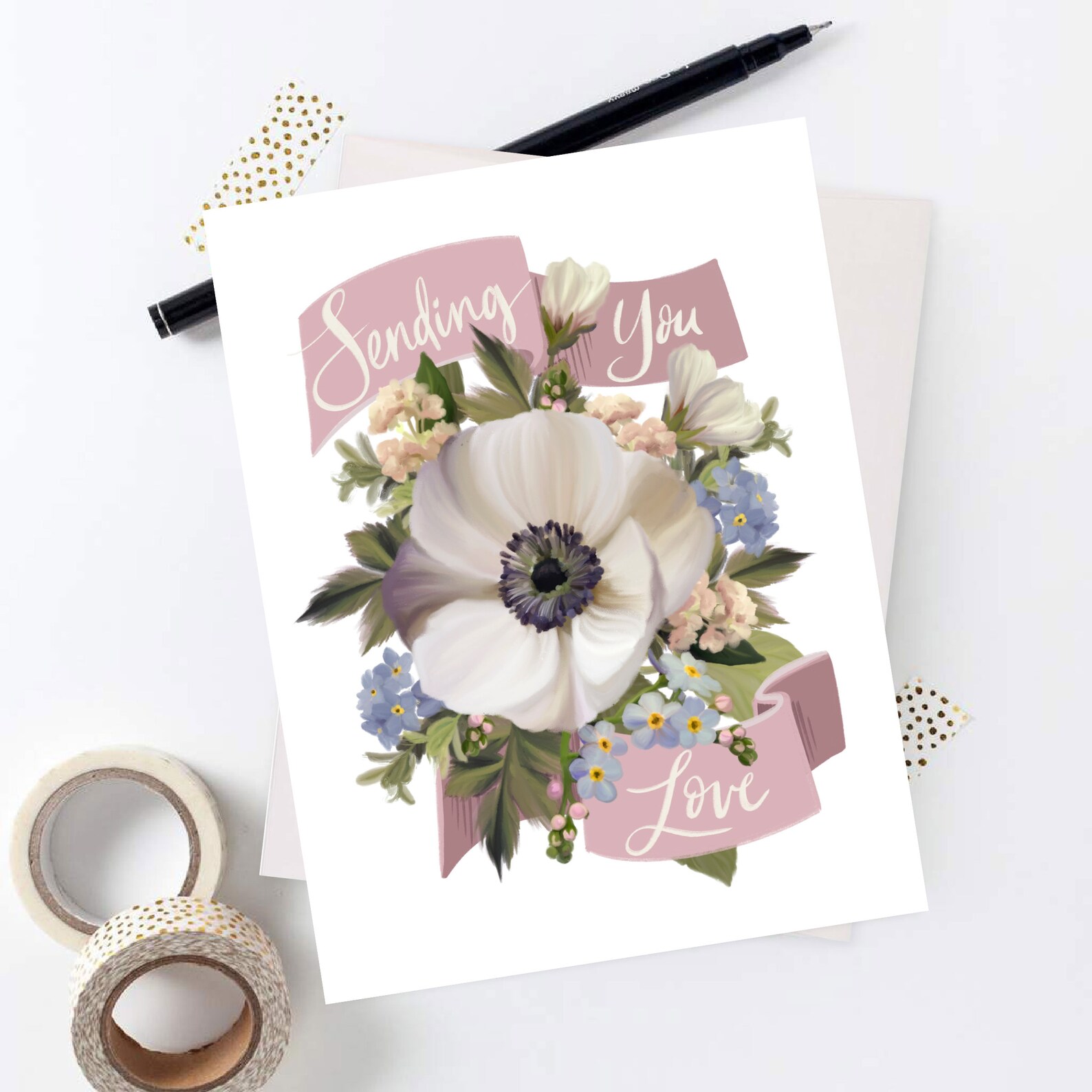 Sending You Love Card Love Card Kindness Card Support - Etsy