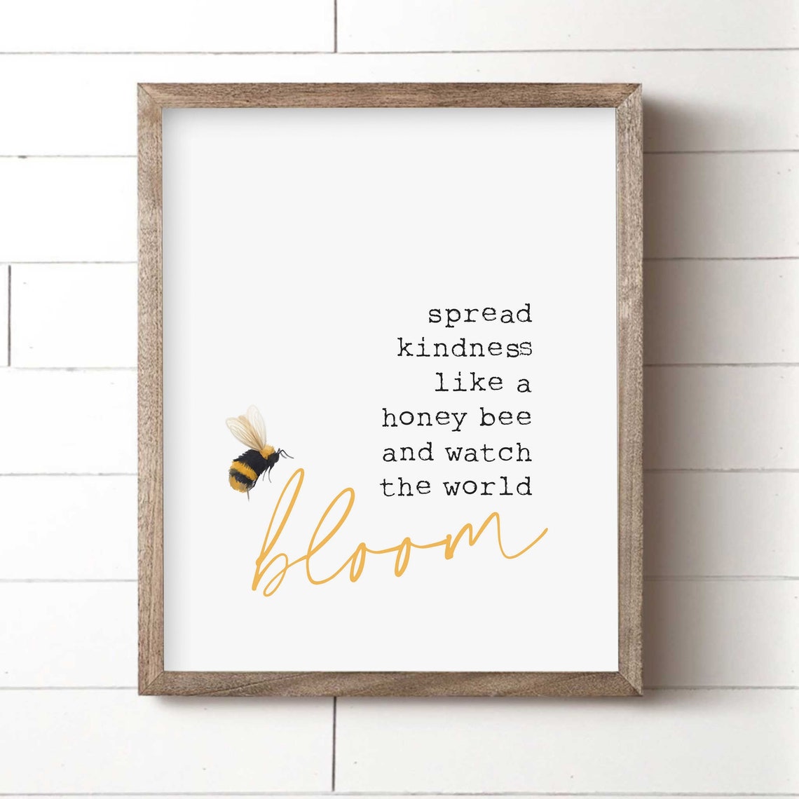 Spread Kindness Like A Honey Bee Art Print Be Kind Art Honey | Etsy