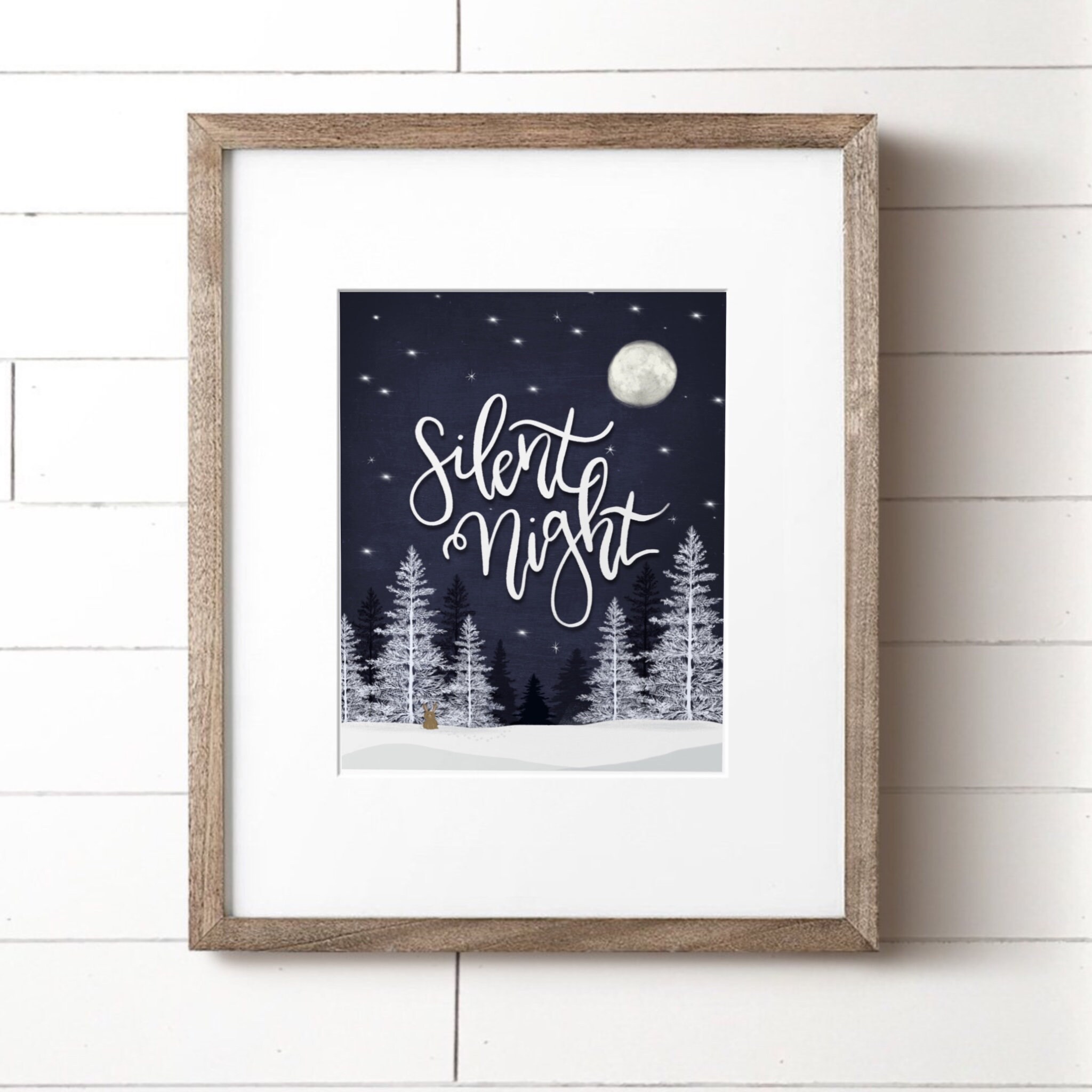 Silent Night Art Print Christmas Artwork Silent Night - Etsy