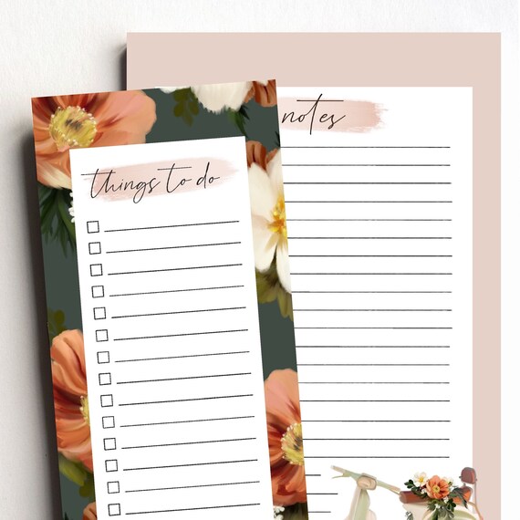 Notepad Stationery Set Floral Desk Pads Writing Pads - Etsy