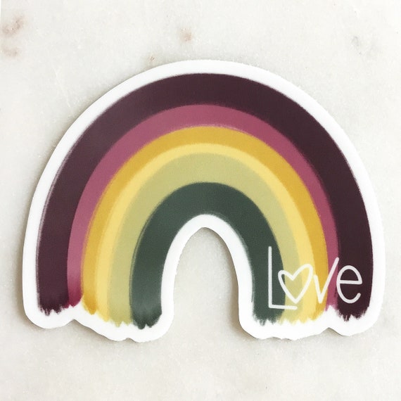 Rainbow Sticker Rainbow Love Sticker Laptop Sticker | Etsy
