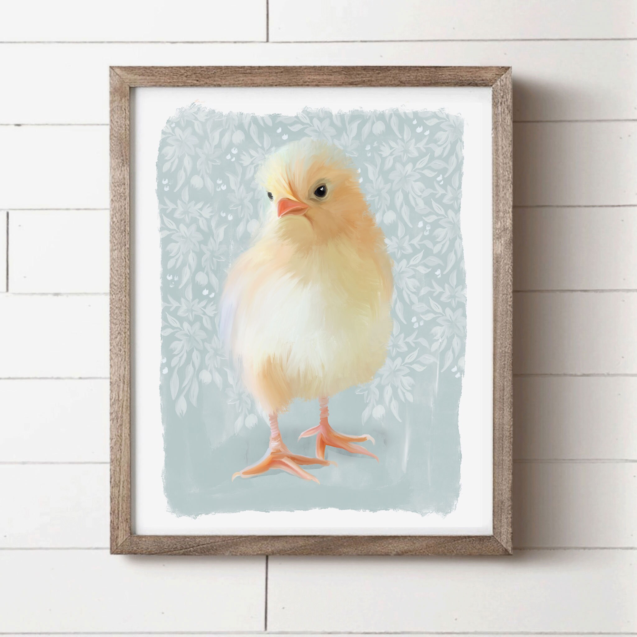 Baby Chick Art Print Chicken Art Spring Art Farmhouse Decor - Etsy