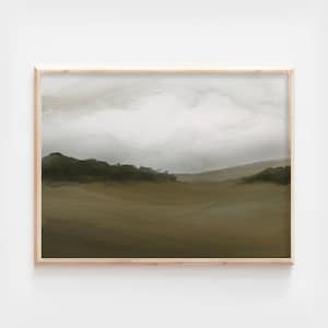 Moody Landscape Art Print, Landscape Art, Watercolor Landscape ...