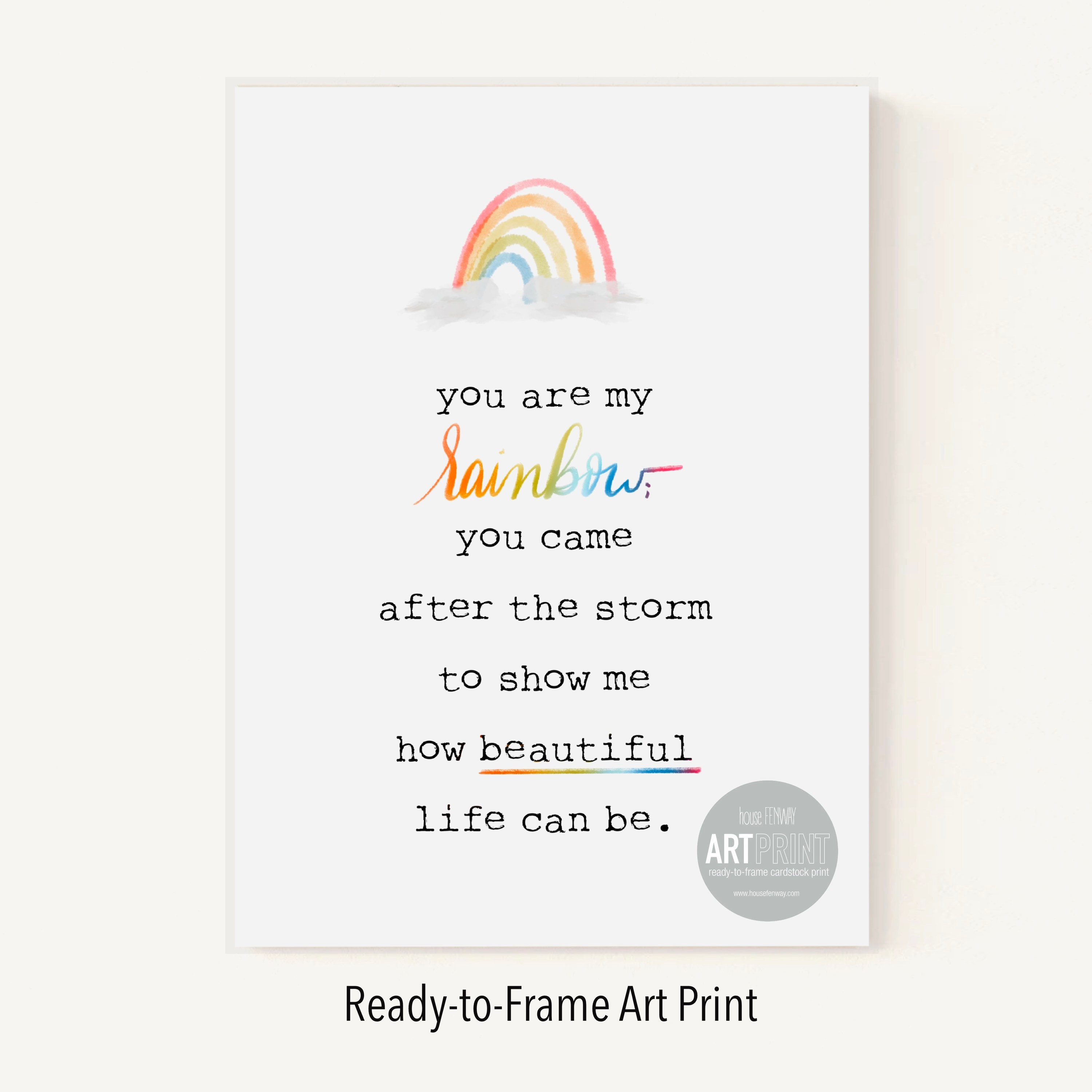 You Are The Rainbow Sweet Dream Come True Custom Rainbow Baby Card