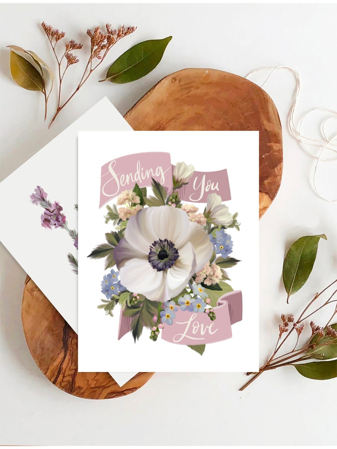 Sending You Love Card, Love Card, Kindness Card, Support Greeting Card ...