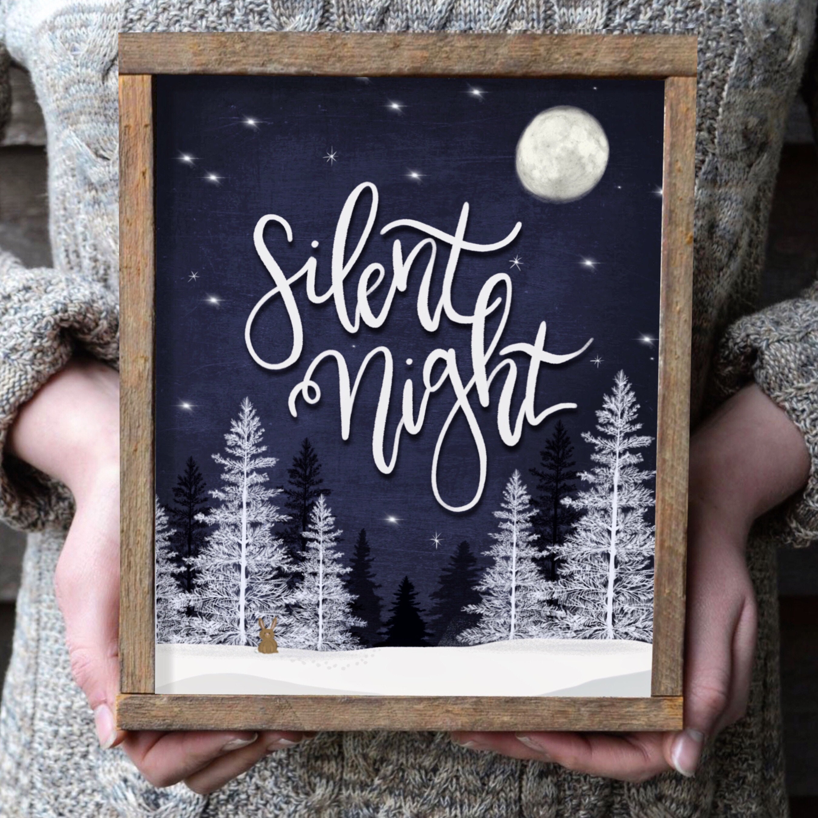 Silent Night Art Print Christmas Artwork Silent Night - Etsy