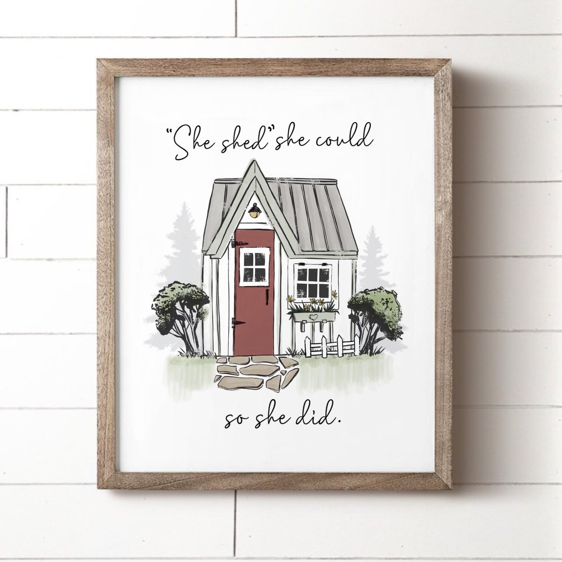She Shed Art Print Farmhouse Style Home Decor She Shed Wall - Etsy