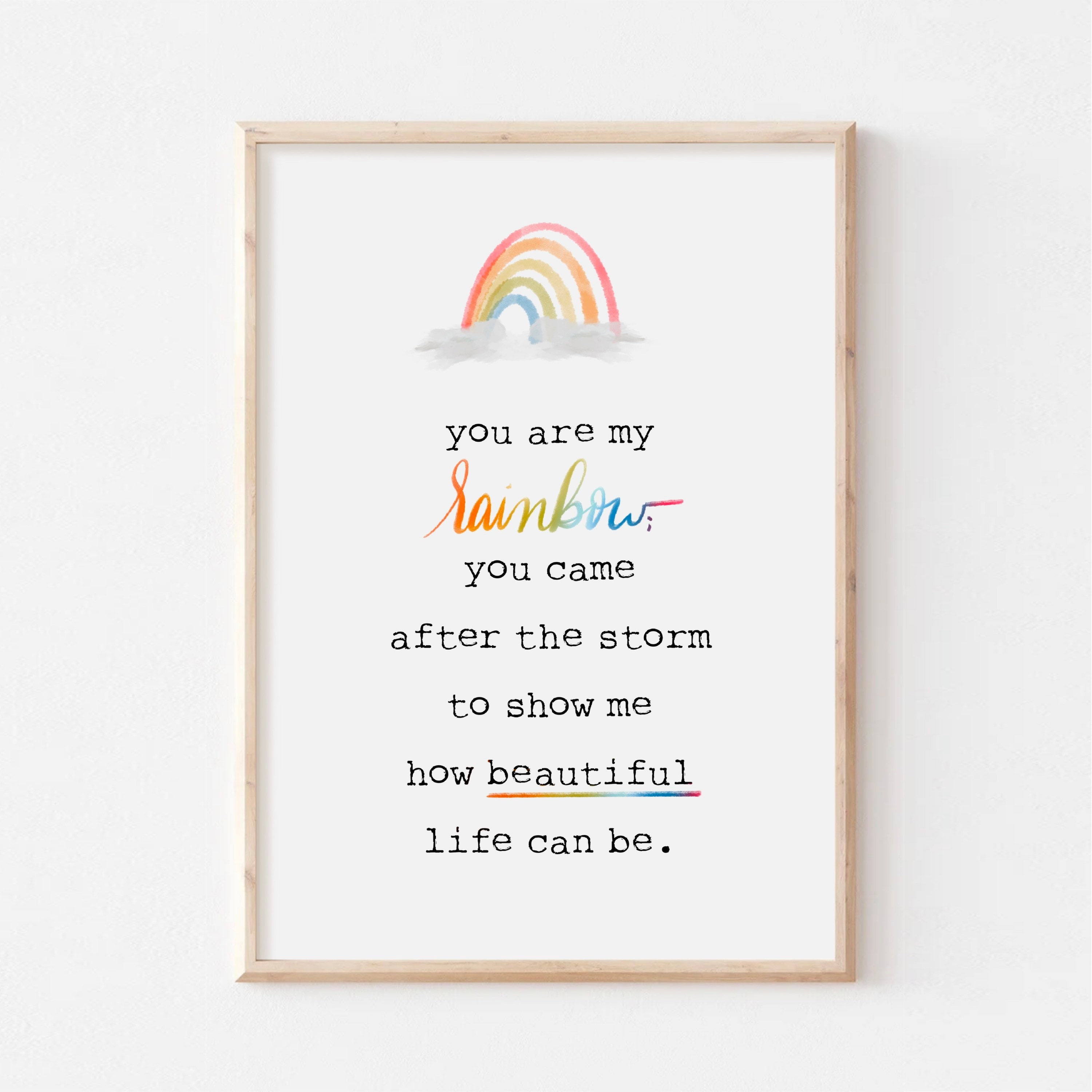 You Are My Rainbow Print Rainbow Nursery Artwork Rainbow - Etsy