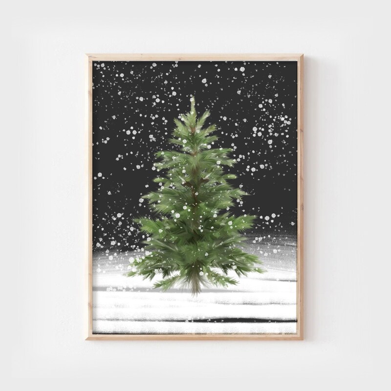 Winter Tree Print - Etsy
