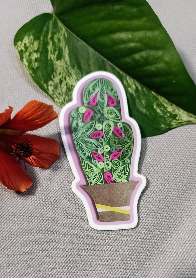 Cactus Plant Sticker - Etsy