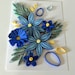 Blue Floral Quilled Greeting Card, Keepsake Card, Paper Quilling Card ...