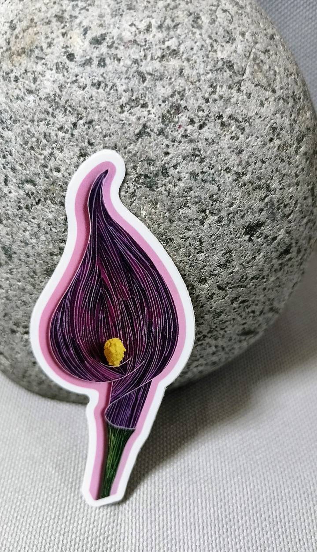 Calla Lily Quilling Art Sticker - Etsy