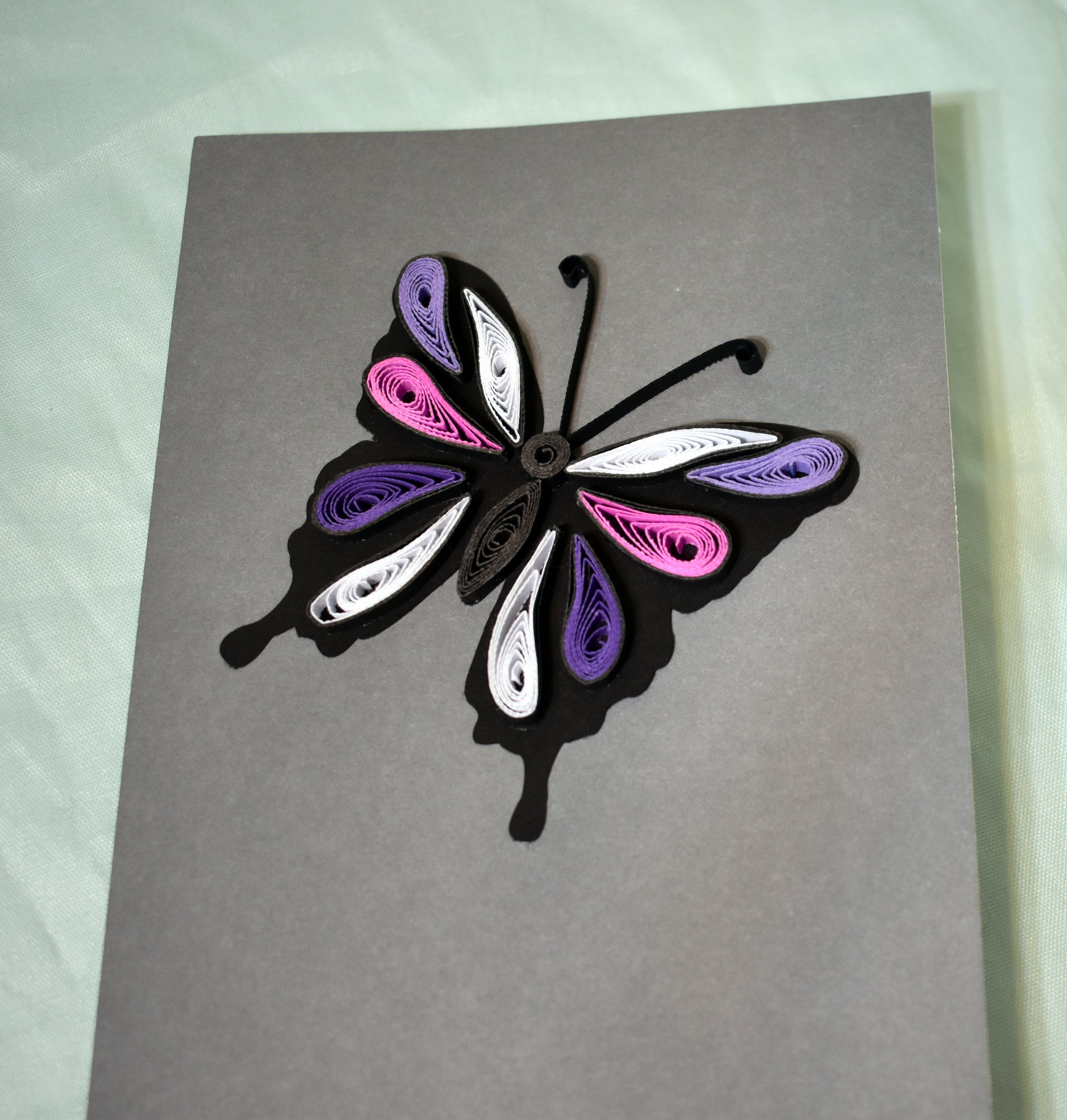 Butterfly Quilled Greeting Card, Paper Quilling Card, Butterfly ...