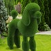 Outdoor Animal Poodle Topiary Green Figures Covered in Artificial Grass ...
