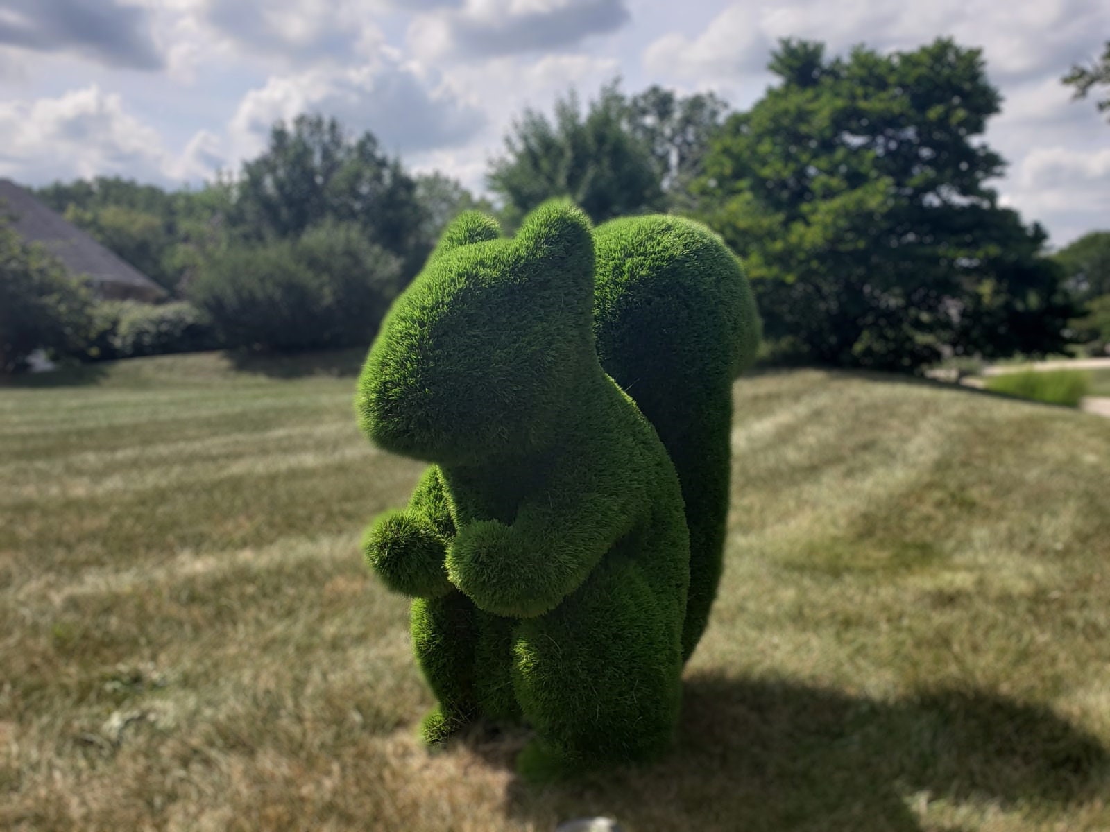 Outdoor Animal Squirrel Topiary Green Figures 39" Covered in Artificial ...