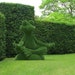 Outdoor Animal Sitting Yoga Frog Topiary Green Figures 67” Covered in ...