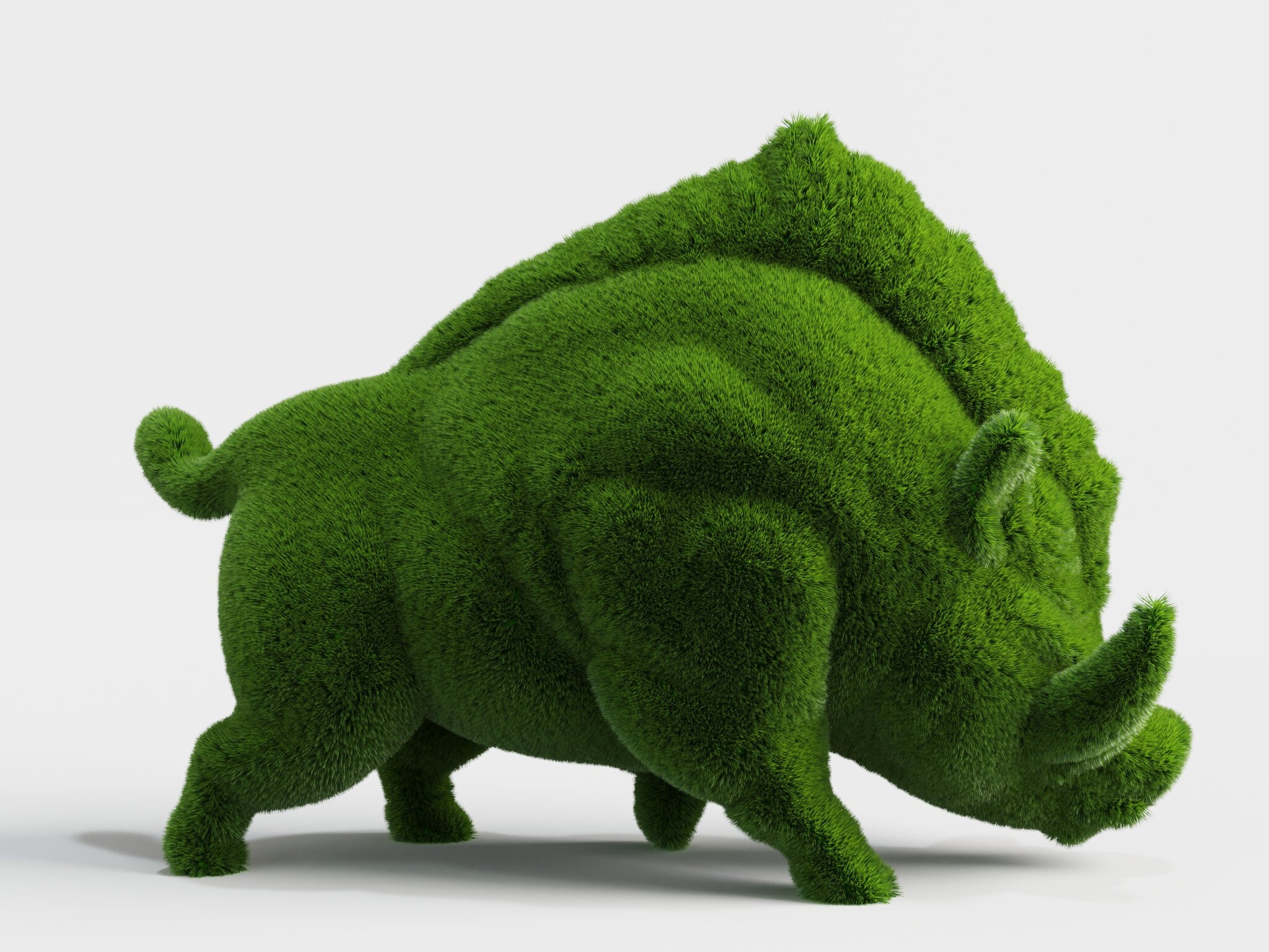 Outdoor Animal Large Boar Topiary Green Figures Covered in Artificial ...