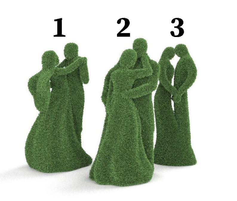 Outdoor Dancing Couple Three Versions Topiary Green Figures Covered in ...