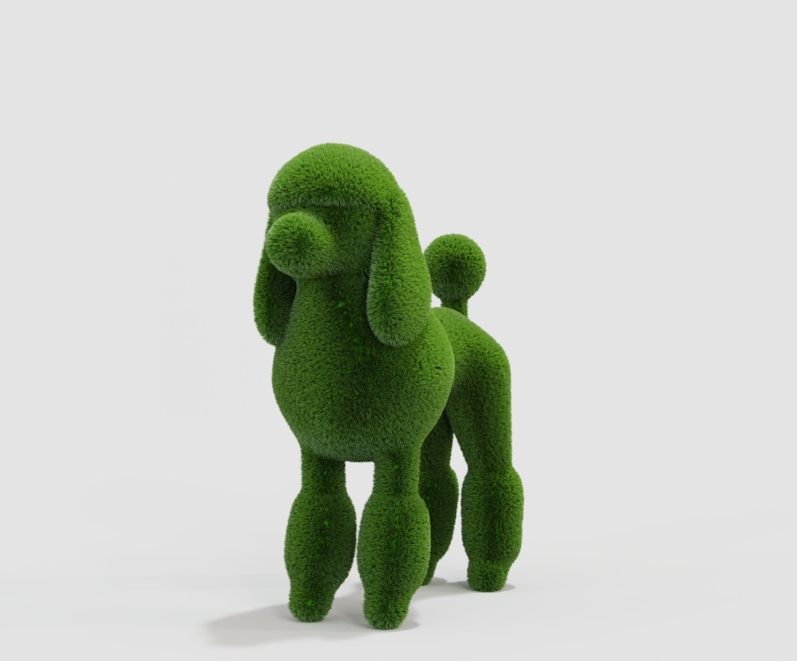 Outdoor Animal Poodle Topiary Green Figures Covered in Artificial Grass ...