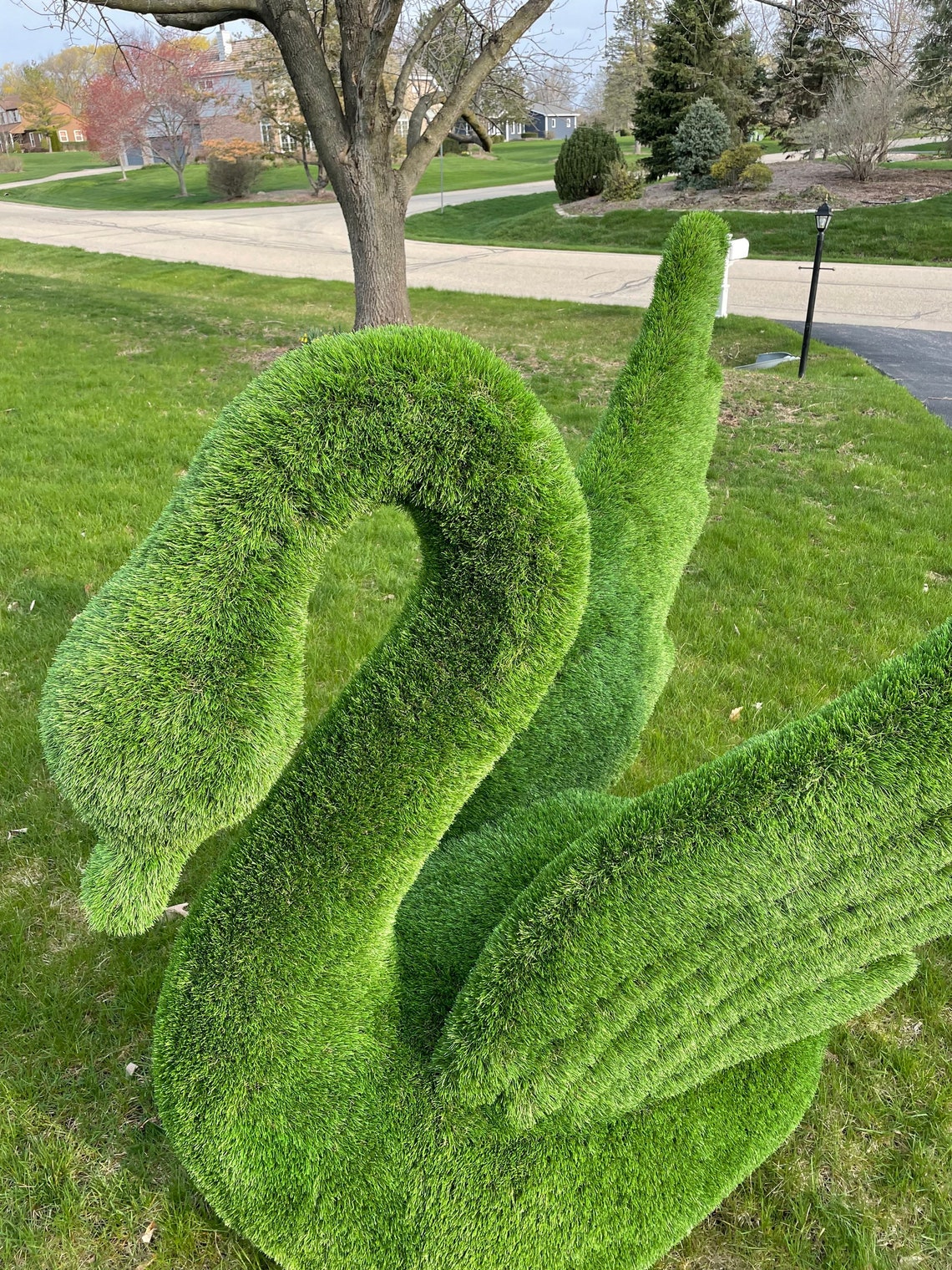 Outdoor Animal Swan Topiary Green Figures 65 Covered in | Etsy