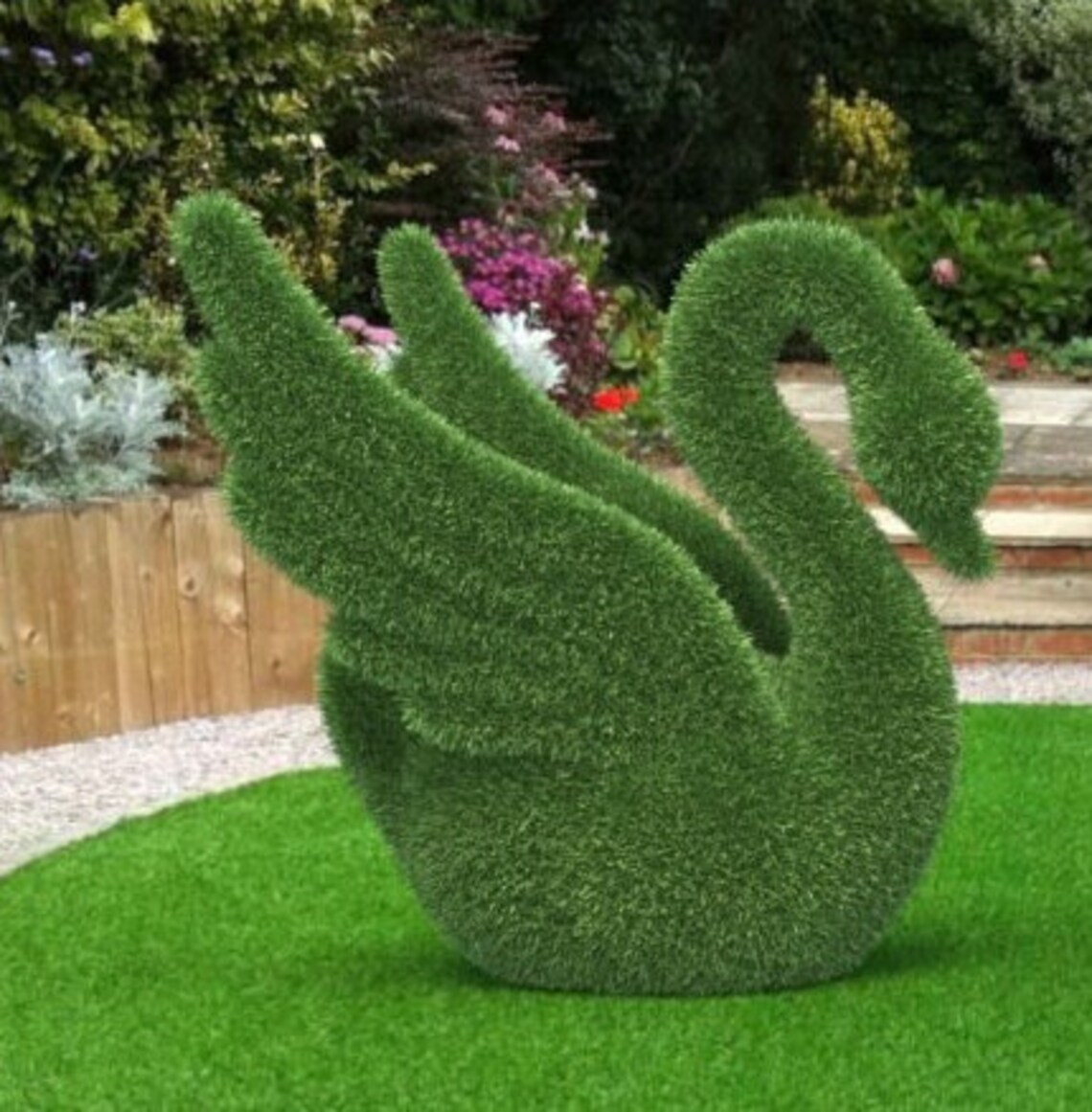 Outdoor Animal Swan Topiary Green Figures 65 Covered in - Etsy