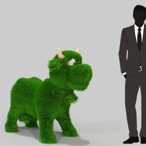 Artificial Grass Cow Topiary: Outdoor Garden Sculpture (l50"x W20"x H39 ...