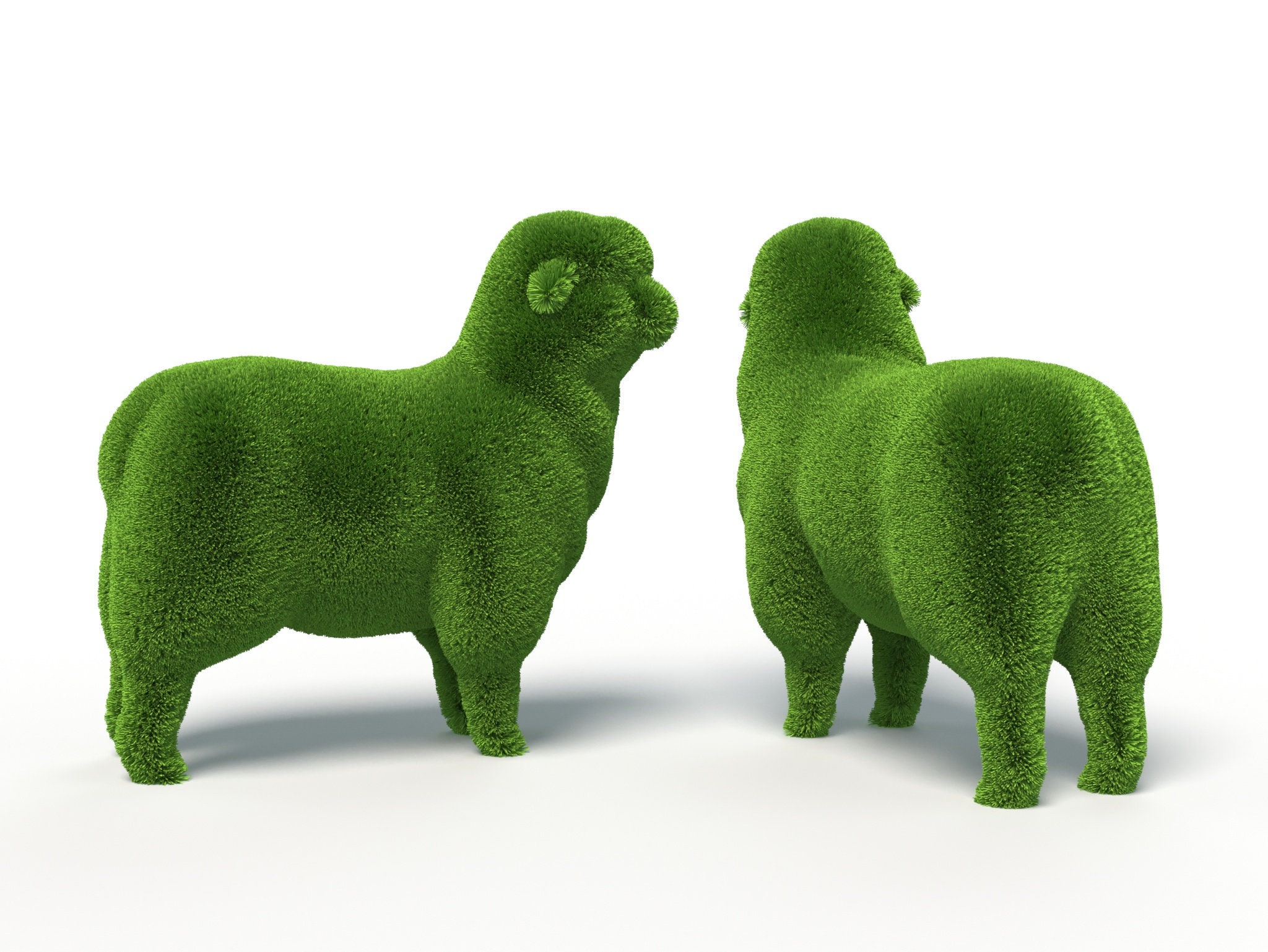 Outdoor Animal Merino Sheep Topiary Green Figures Covered in Artificial ...