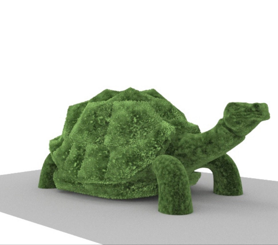 Outdoor Animal Turtle Topiary Green Figures Covered in Artificial Grass ...