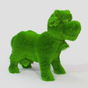 Artificial Grass Cow Topiary: Outdoor Garden Sculpture (l50"x W20"x H39 ...
