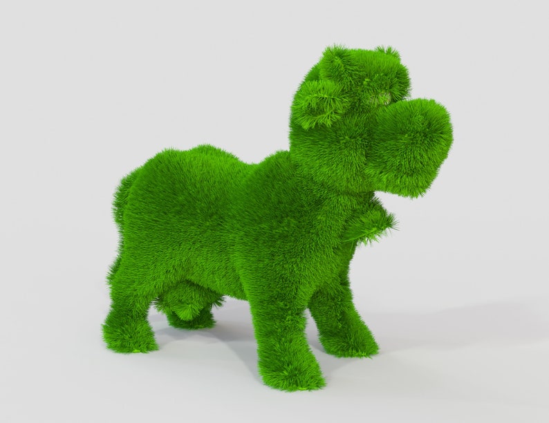 Artificial Grass Cow Topiary: Outdoor Garden Sculpture (l50"x W20"x H39 ...